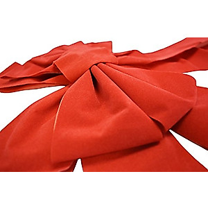Black Duck Brand Set of 8 Christmas Red Velvet Bows 26" Long 10" Wide 10 Loop Holiday/Christmas Bows!