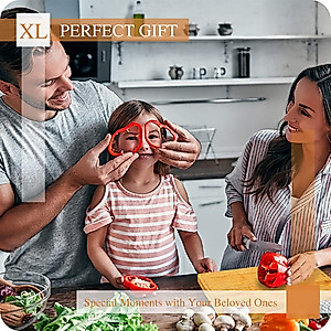 CAZZOVA Bamboo Cutting Board EXTRA LARGE with RULER and Juice Groove - Kitchen Wood Butcher Block for Meat Vegetables and Cheese- Chopping- Charcuterie Board- Wooden Serving Tray w/ Handles