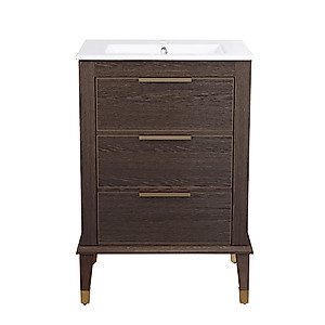 Swiss Madison Well Made Forever Hugo 24" Bathroom Walnut Bath Vanity