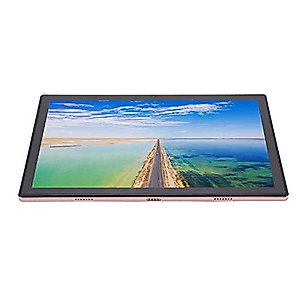 Ultra Thin Tablet, Aluminum Alloy Rose Gold Touchscreen Tablet 3GB RAM 64GB ROM Front 5MP Rear 13MP (US Plug)