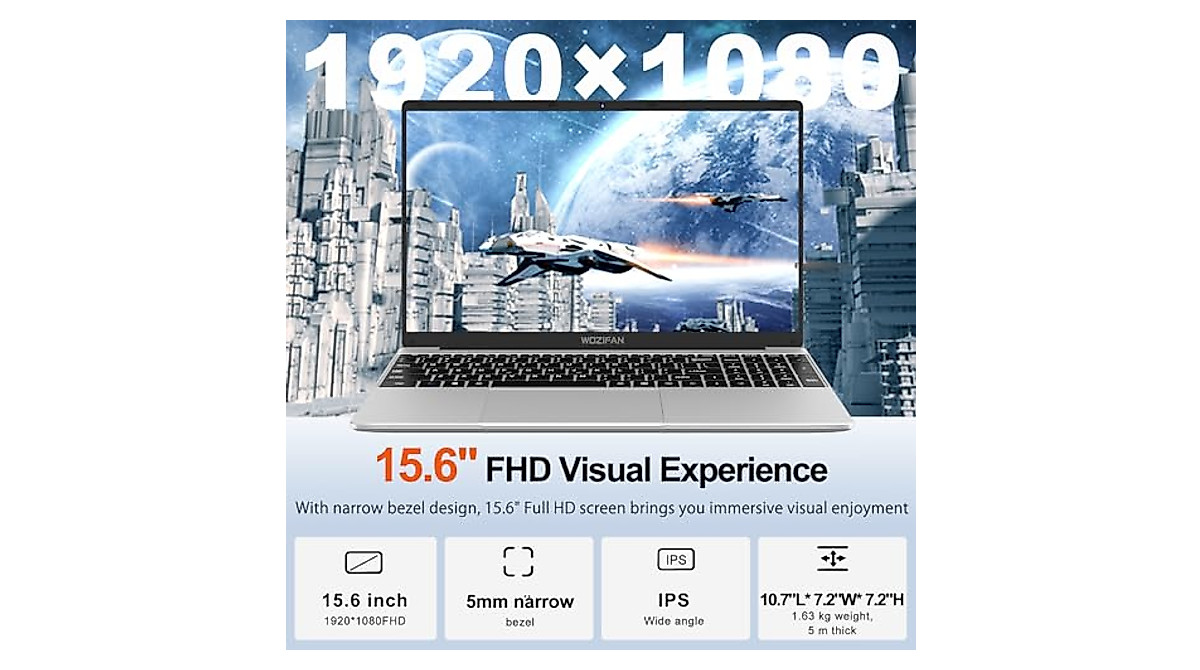 WOZIFAN 15.6" Laptop - Performance & Portability