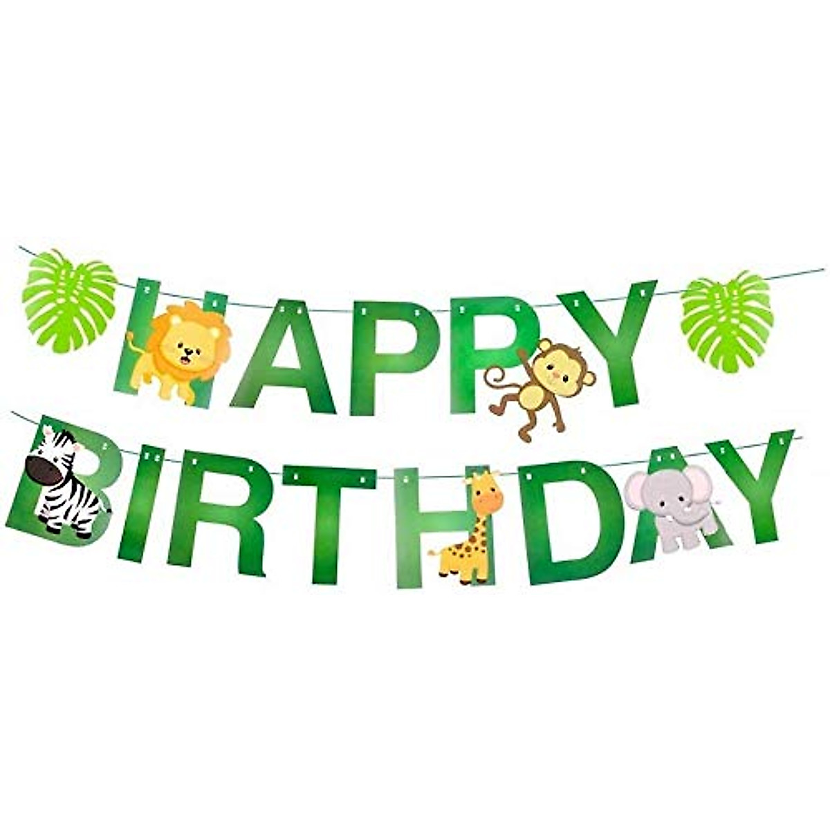 Jungle Party Supplies, Safari Birthday Decorations - Safari Theme Balloons, Birthday Banner, Paper Plates, Cups, Napkins, Forks, Tablecloth, Zoo Animals Tattoos