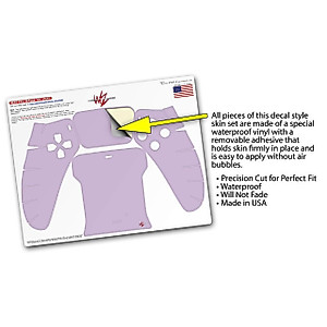 WraptorSkinz Skin Wrap compatible with Sony PS5 DualSense Controller Solids Collection Lavender (CONTROLLER NOT INCLUDED)