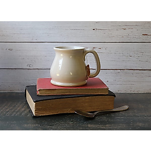 SHS Collection USA Handmade 12oz Coffee Mug Potbelly (High Gloss White)