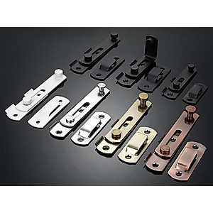 INIRET 4 Packs Barn Door Latches，2.75” x 2.02” White Stainless Steel barn gate flip Door Latch Bi-fold Door Lock,Sliding Door Antique Lock Gate Latches Wine Cabinet Closet Door Latches，White Finish