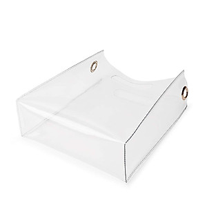 Tiwougel 11" Women Clear Crossbody Purse Bag,Transparent &Waterproof Plastic PVC Shoulder Handbag-Medium Vertical