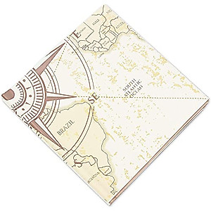 BLUE PANDA Adventure Themed Party Plastic Table Cover for Baby Showers (54 x 108 in, 3 Pack)