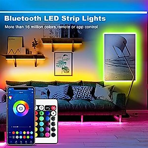 DAYBETTER Smart Led Lights 32.8ft, App Controlled Led Strip Lights Kits with 24 Keys Remote, Timer Schedule Led Lights Strip, Color Changing Led Lights for Bedroom Party Kitchen