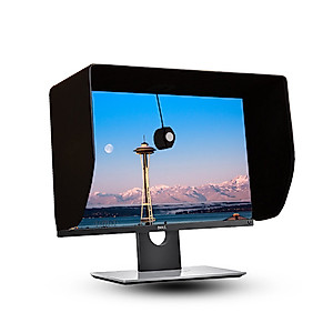 iLooker-25P 25&24 inch Thick Frame LCD LED Video Monitor Hood Sunshade Sunhood for Dell HP Viewsonic Philips Samsung LG EIZO NEC ASUS ACER BENQ AOC Lenovo iMac Fits Monitor Frame Width 565-580mm