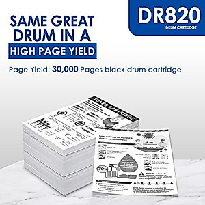 DR-820 (DR820) 𝑯𝒊𝒈𝒉 𝒀𝒊𝒆𝒍𝒅 Black Drum Unit 2-Pack, LVELIMIT Compatible Replacement for Brother MFC-L5700DW MFC-L5800DW MFC-L5900DW HL-L5100DN MFC-L6750DW Printer Drum