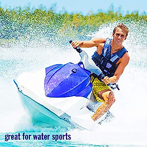 Mack's AquaBlock Swimming Earplugs, 3 Pair - Comfortable, Waterproof, Reusable Silicone Ear Plugs for Swimming, Snorkeling, Showering, Surfing and Bathing (Purple)