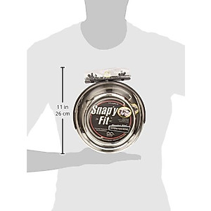 MidWest Homes for Pets Snap'y Fit Stainless Steel Food Bowl / Pet Bowl, 2 qt. for Dogs & Cats (42), Silver