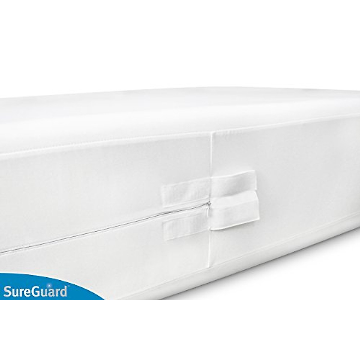 Queen Size SureGuard Box Spring Encasement - 100% Waterproof, Bed Bug Proof, Hypoallergenic - Premium Zippered Six-Sided Cover