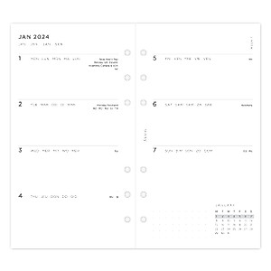 Filofax Personal Minimal week on two pages 2024 diary