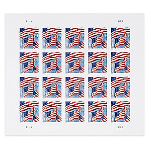 100 Count of 2022 U.S. Flag Forever Stamps (5 Sheets of 20)