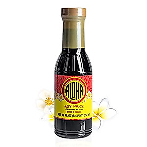Aloha Shoyu Soy Sauce, Original Blend - Hawaiian Soy Sauce with Smooth, Balanced Flavor - Authentic Soy Sauce for Cooking, Marinades, and Dips - Premium Shoyu Soy Sauce Made in Hawaii - 12 Oz