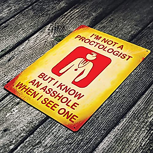 Metal Tin Sign Proctologist Sign Funny Bar Pub Home Vintage Retro TS104