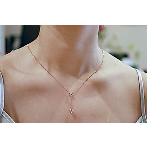 Gin & Grace 10K Rose Gold Genuine Morganite Necklace for Women