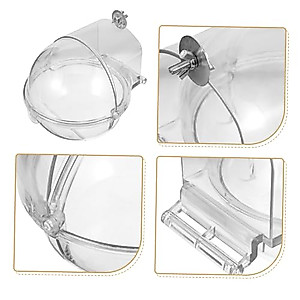 Toddmomy Bird Bathtub Bird Cage Parakeet Bird Bath Birds Supply Bathing Tub for Small Birds Bird Tub Pet Bird Bath Bird Bath for Cage Bird Hanging Bathtub Parrot Cage Bathtub Plastic