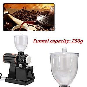 Electric Burr Grinders Multifunction Smash Machine Coffee Bean Milling Grain Grinder Grain Mill Machine Adjustable Burr Mill with 8 Precise Grind Setting, Electric Coffee Bean Grinder Removable Funnel