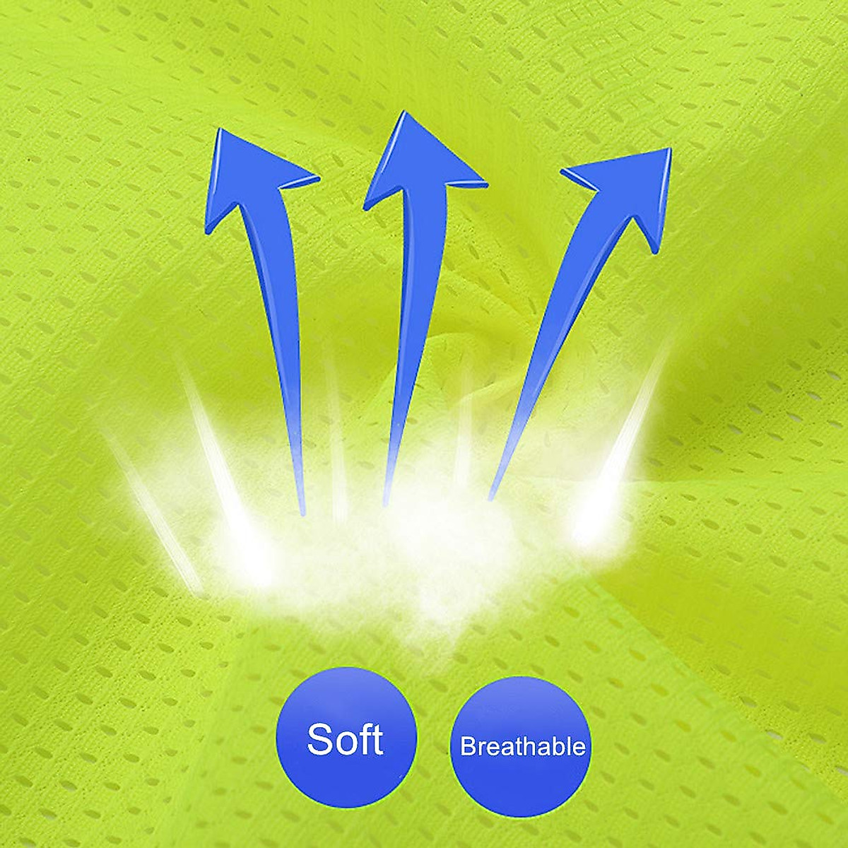 XIAKE Reflective Safety Vest for Men & Women Mesh High Visibility Vest with Pockets Meets ANSI Standards(Medium,Yellow)