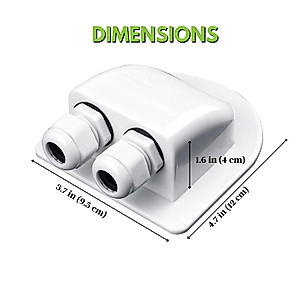 NuEnergy The Original Solar Double Cable Gland Waterproof Box Solar Panel Mounting Kit 2-6mm RV Solar Accessories Entry Cable Glands For Camper, Roof, Van, Boat, Vehicle, Campervan, House Solar System