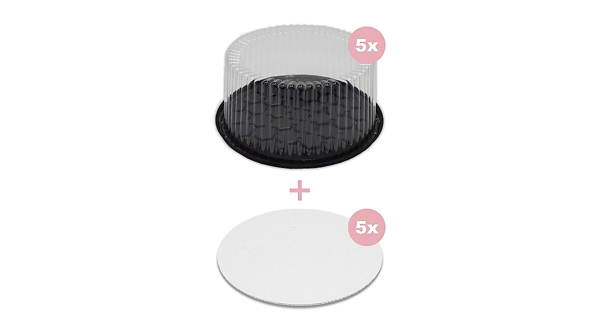 Clear Plastic Cake Containers with Lids - 9 Inch Perfect for Baking Display
