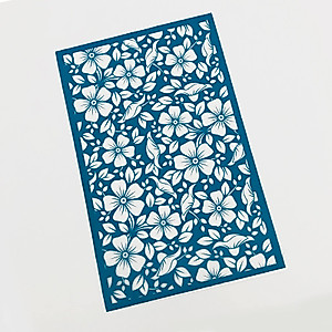 Flower Silk Screen Stencils Reusable Silkscreen-Print Kit Stencils Mesh-Transfers Stencil for DIY Printing On Clay-Decor Flower Silk Screen Stencils