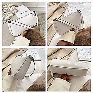 abigail paige Women Retro Classic Crocodile Snakeskin Pattern Clutch Shoulder Bag with Magnetic Closure (Crocodile 1), Medium