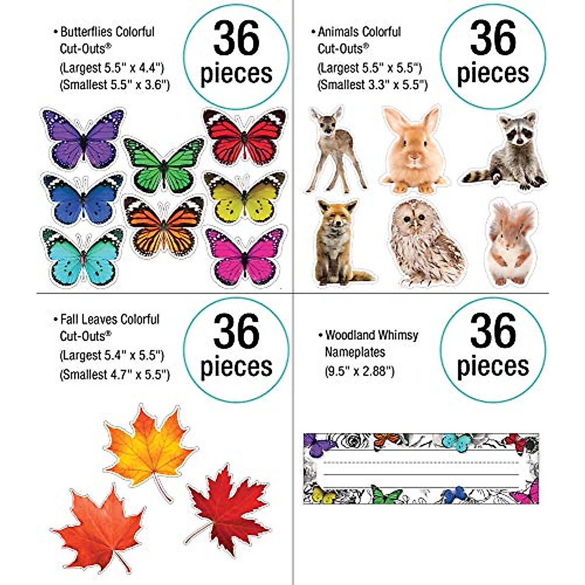 Schoolgirl Style Woodland Whimsy Collection—Bulletin Boards, Bulletin Board Borders, Inspirational Posters, Cutouts, Nameplates, Homeschool or Classroom Décor (374 pc)