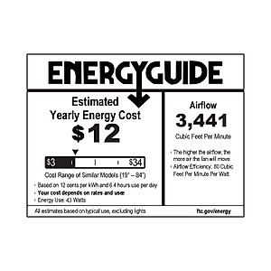 Hunter Fan 52 inch Contemporary Low Profile No Light Fresh White Ceiling Fan with Remote Control (Renewed)