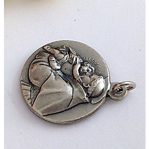 SAINT ANTHONY OF PADUA WITH JESUS CHILD OVAL SHAPE MEDAL - 100% MADE IN ITALY - THE PATRON SAINTS MEDALS (St.Anthony Round Shape)