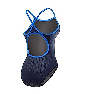 TYR Women’s Hexa Diamondfit Swimsuit, Black/Blue, 38
