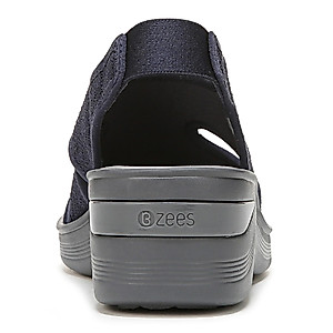BZees Womens Daytona Slip-On Wedge Sandal Navy Blazer 6.5 M