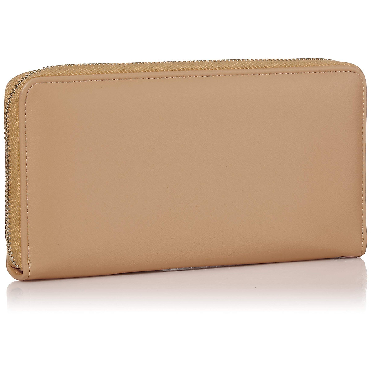 Amazon Essentials Women Wristlet Wallet with Cell Phone Holder Zip Around Wallet PU (Almond)