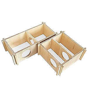 Shuoxpy Small Animal Hideout Multi-Chamber Hamster House Maze Small Pets House Habitats Decor for Hamster Mice Gerbils Mouse (S)