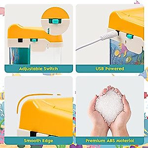 Mini Aquarium for Kids Fishing Toys Artificial Fish Tank with Moving Fish*4 with USB Light and Music Fishing Rod Fishing net