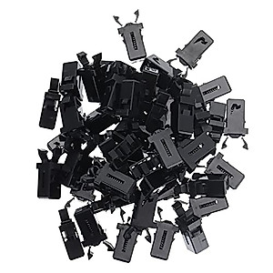 ARTIBETTER 50pcs Trash Can Lock Universal Garbage Can Lid Lock Self- Locking Garbage Trash Switch Replacement Catch Latch Trash Bin Accessories (Black)