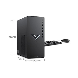 HP Gaming Premium Desktop | AMD Ryzen 7 5700G(Beat i7-1255U) | 32GB RAM | 1TB SSD+2TB HDD | AMD Radeon RX 6600XT | Windows 11 Home | Black | with Mouse Pad Bundle