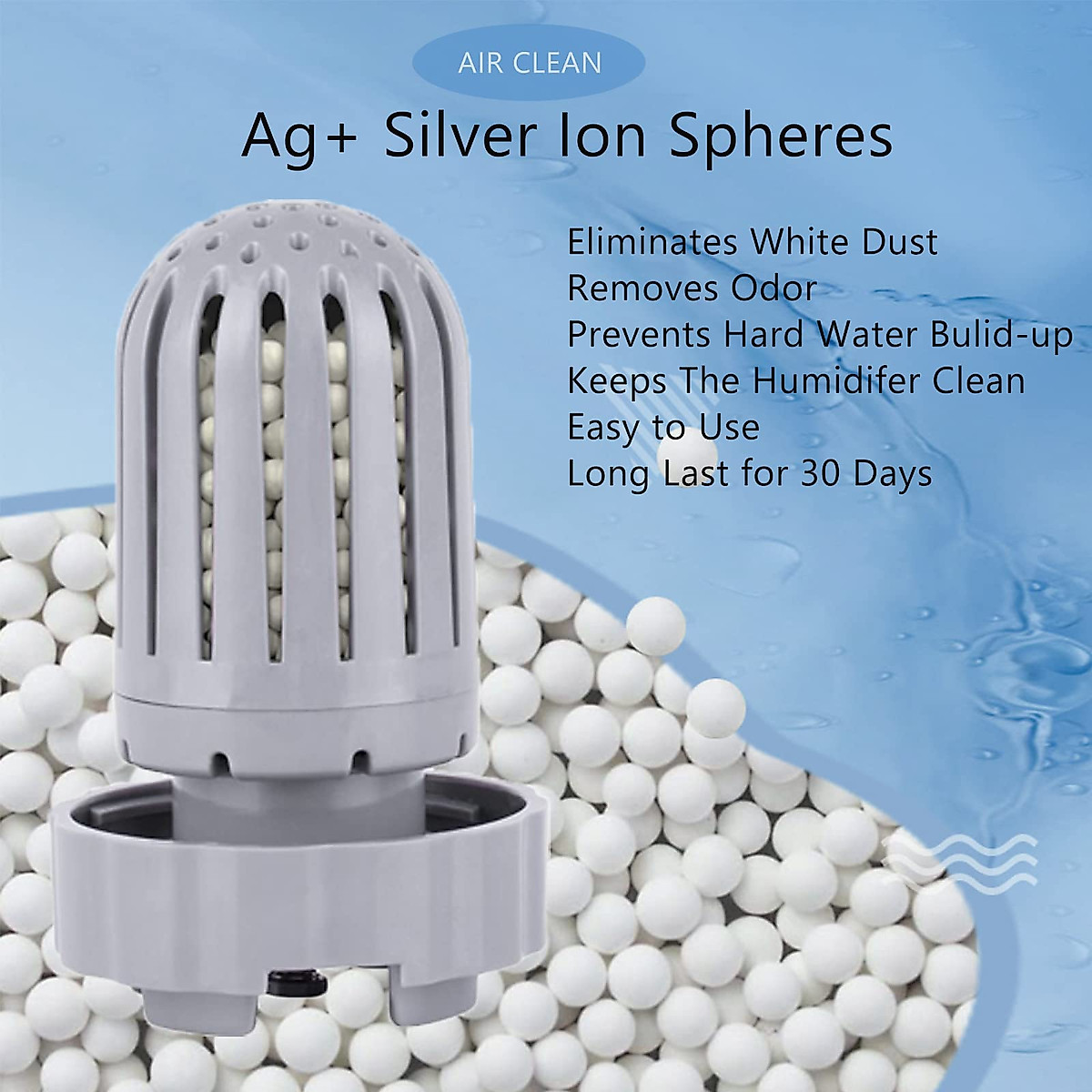 6 Pack Humidifier Demineralization Cartridge Filters Compatible with Air Innovations HUMIDIF Humidifier, Demineralization Cartridge Filters Silver