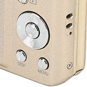 Portable Digital Camera, 48MP HD Digital Camera with 2.7in Screen and 8X Zoom, Vlogging Camera for Children Beginners, Supports 32GB Storage Expansion (Gold)