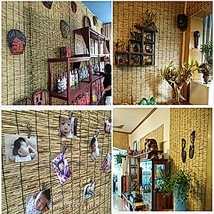 LJIANW Sun Shade Sail, Natural Garden Fence Screening Reed Roll Peeled Reed Fence Garden Privacy Fence Wind Break Screening Wall Roll, 23Sizes (Color : Brown, Size : 1.3x1m)