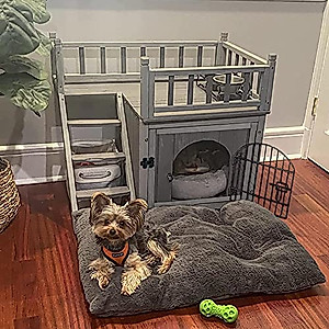 Aivituvin Dog House Feral Cat House Outdoor and Indoor,Pet Houses with Stairs,2 Storys