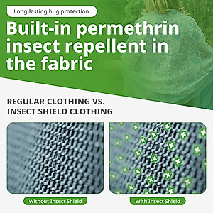 Insect Shield Men's UPF Dri-Balance Long Sleeve Pocket Tee, Heather Grey, 3X-Large