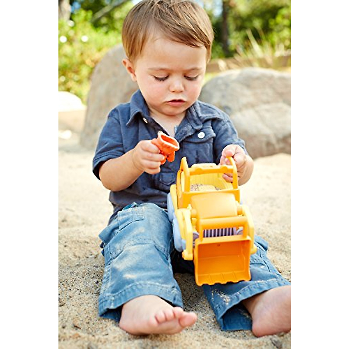 Green Toys Scooper Construction Truck, Yellow/Orange