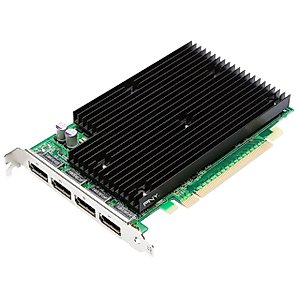 NVIDIA Quadro NVS 450 by PNY 512MB GDDR3 PCI Express Gen 2 x16 Quad DisplayPort Profesional Business Graphics Board, VCQ450NVS-X16-PB