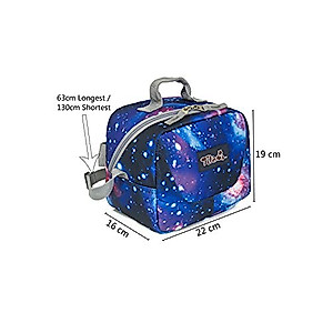 Tilami Rolling Backpack Laptop 18 inch with Lunch Bag, Galaxy