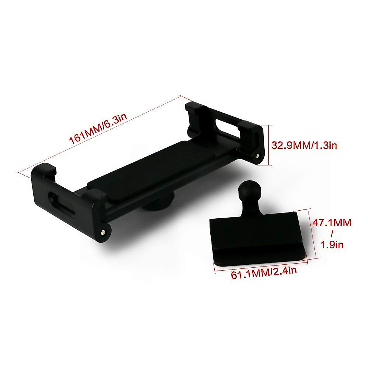 SPEEDPARK for Tesla Accessories Model 3/Y Car Headrest Mount，Angle Adjustable Headrest Mount，Universal Tablet Holder Phone for Car Backseat，for 6.3" to 10.5" iPad/Tablet/Smartphone/Nintendo Switch