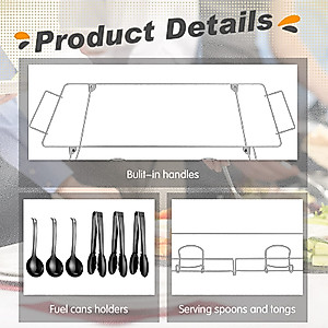 Foldable Chafing Dish Buffet Set Disposable Buffet Stand Wire Racks Kit 18 Pcs Include Full Size Buffet Wire Frame Chafer Pans and Utensils for Dish Warmer Serving Trays Picnic BBQ Catering Supplies