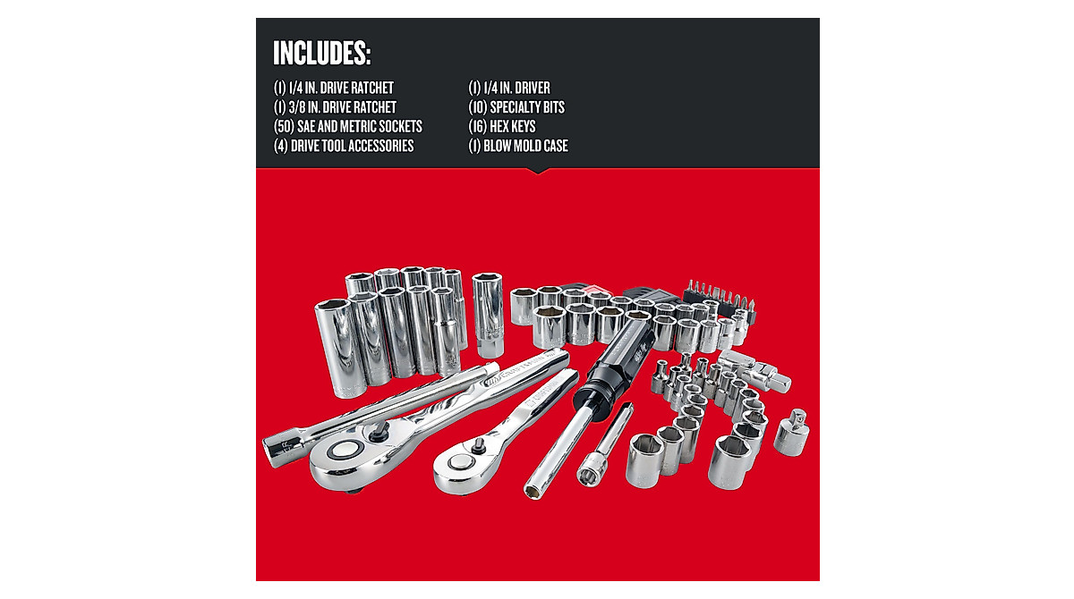 CRAFTSMAN 83-Piece Mechanics Tool Set - SAE & Metric Drives